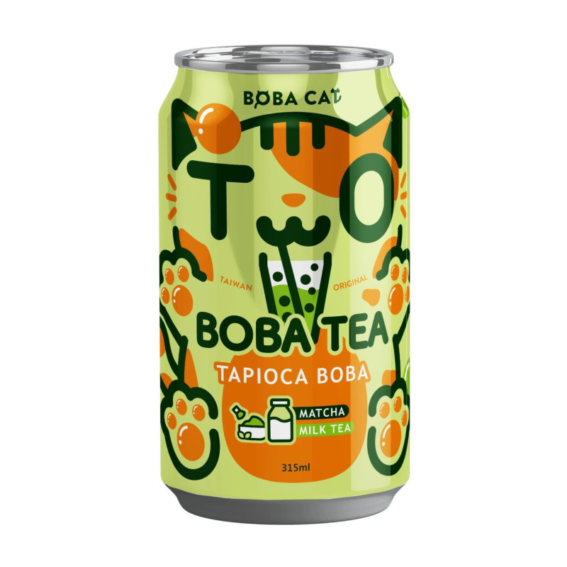 Boba Cat Matcha Milk Tea 315ml